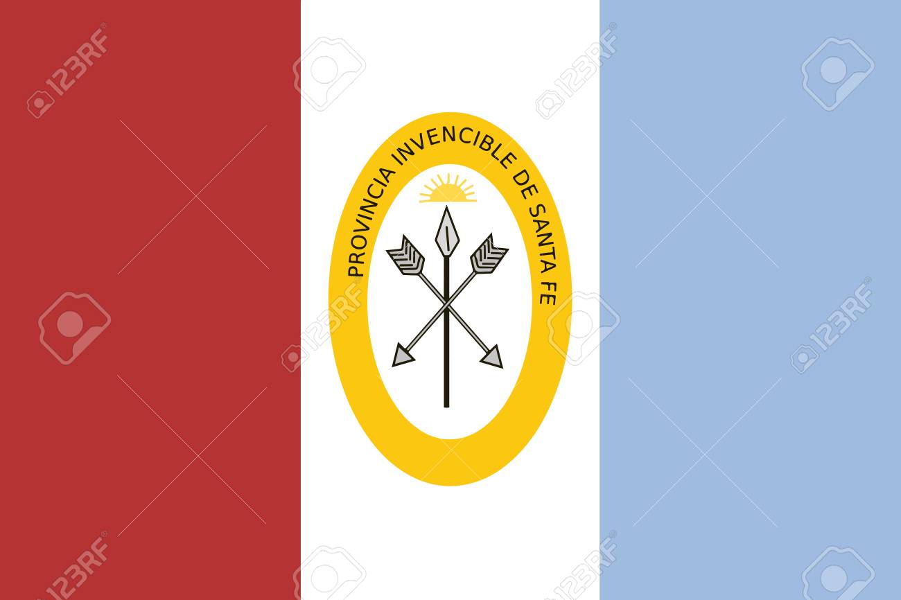 De qué colores y símbolos está compuesta la bandera de Colón de Santa Fe